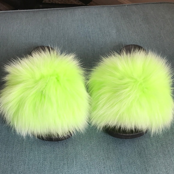 Shoes | Lime Green Slides | Poshmark